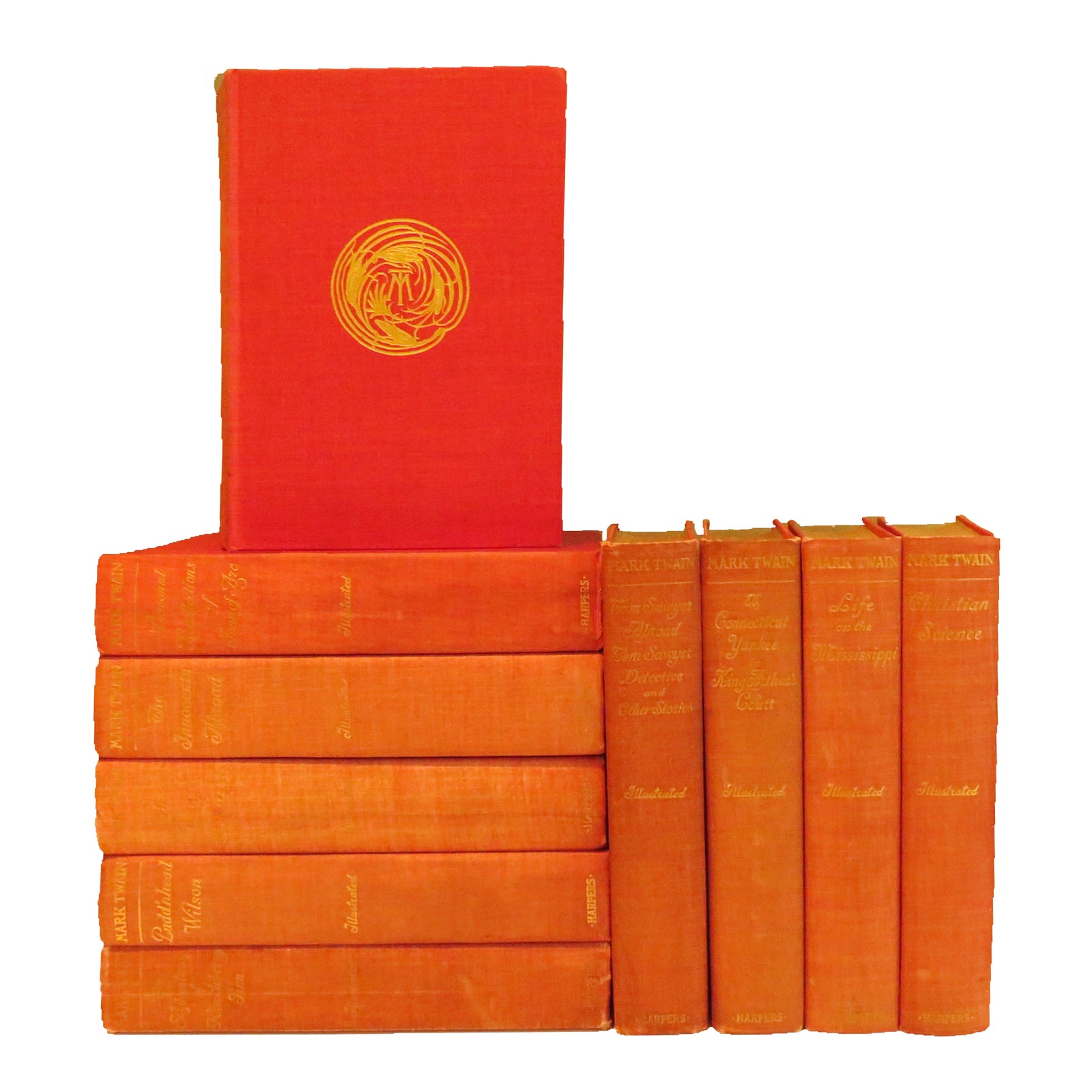 Antique Mark Twain Collection, 10 Volumes From Late 19thC to Early ...