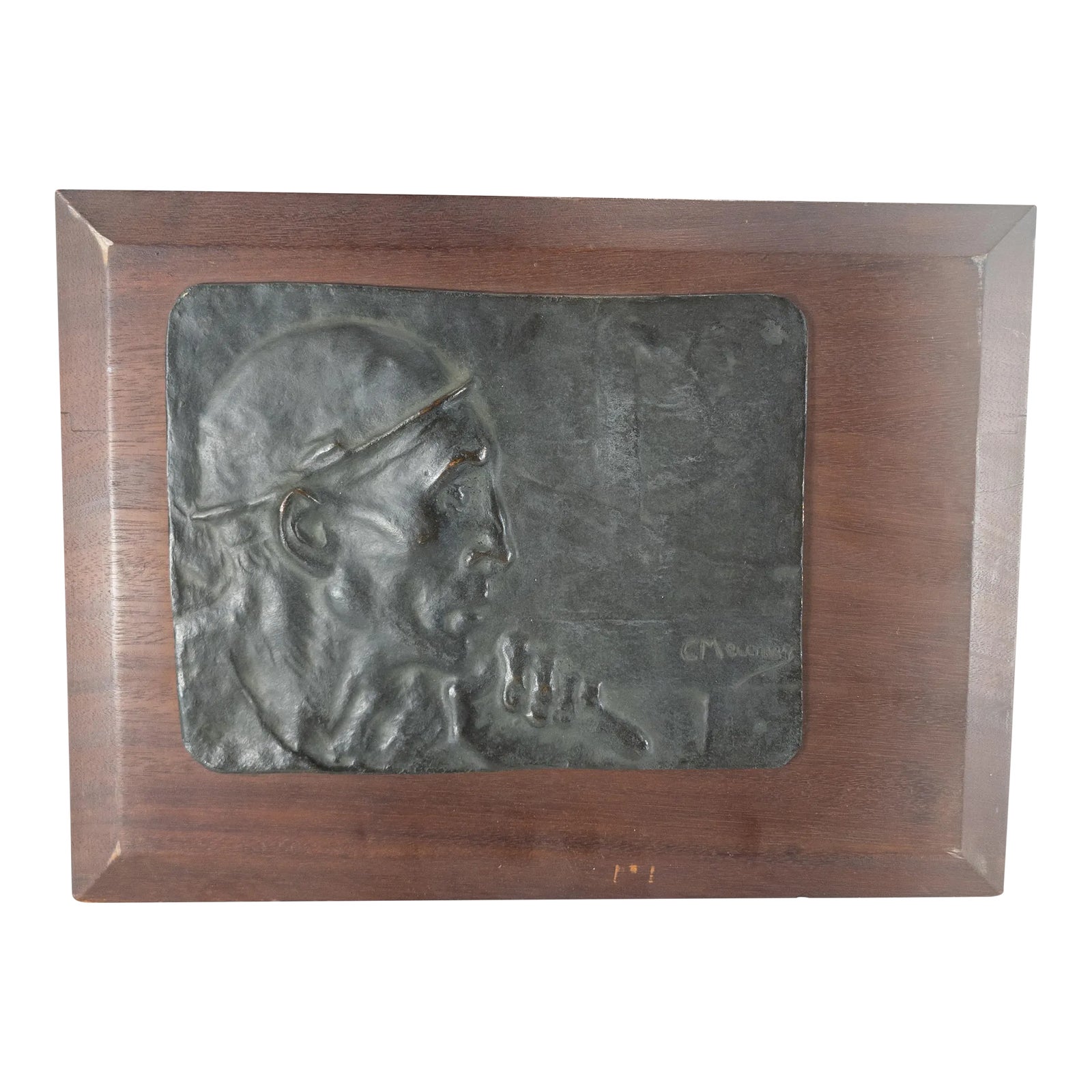 19th Century French Belgian Bronze Relief Plaque by Constantin Meunier ...