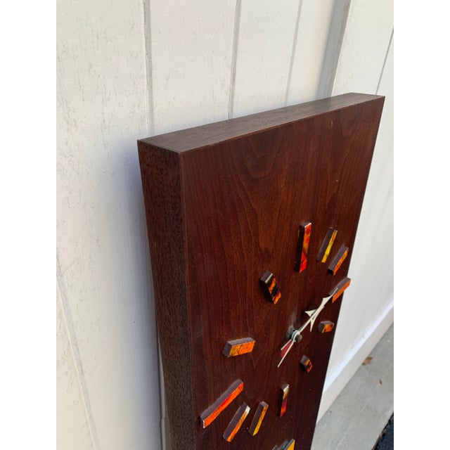 Mid Century Walnut Clock by Harris Strong | Chairish