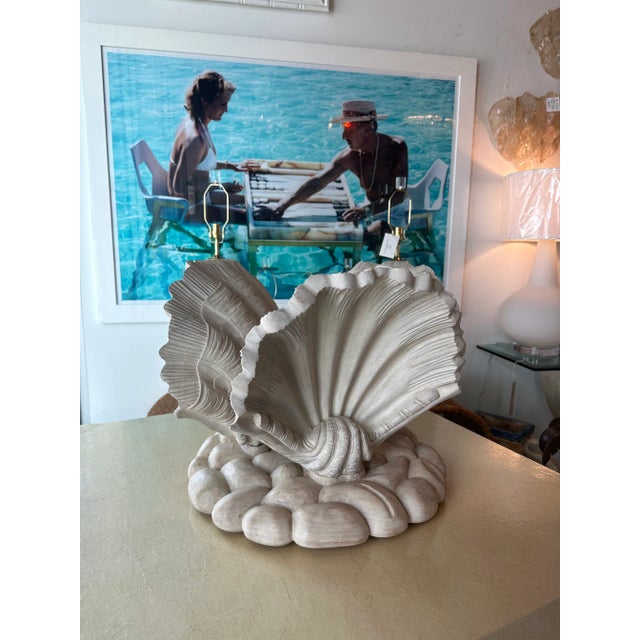 Vintage Italian Carved Wood Scalloped Clam Seashell Shell Coffee ...