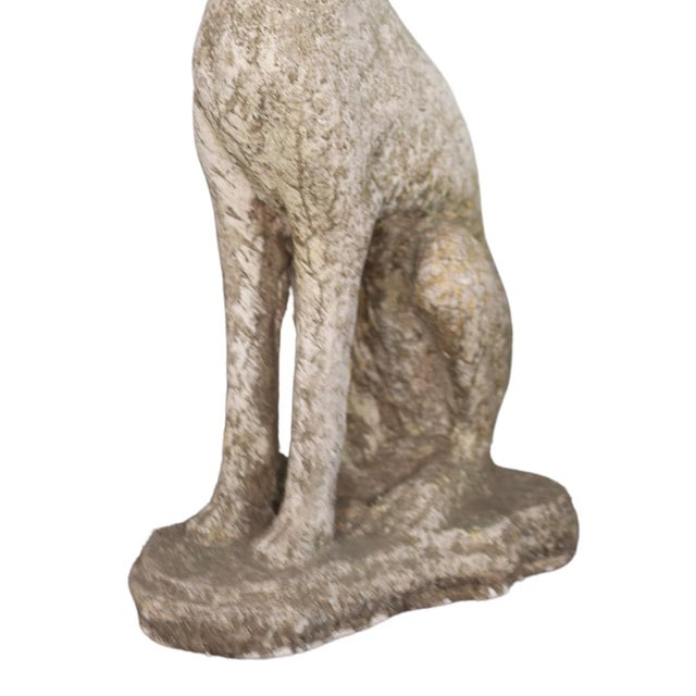 20th Century Cement Dog Statues - Set of 2 | Chairish