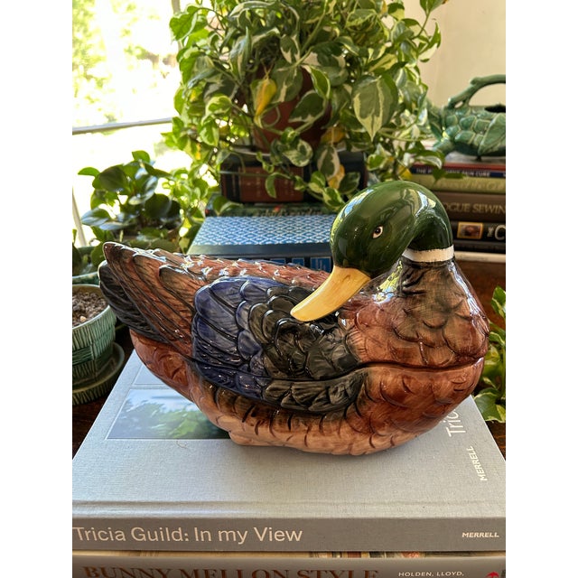 2011 Spode “Harvest” Porcelain Duck Cookie Jar or Serving Dish | Chairish