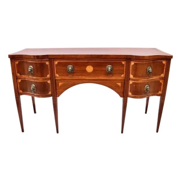 Mahogany Hepplewhite or Sheraton Sideboard With Satinwood Inlay | Chairish