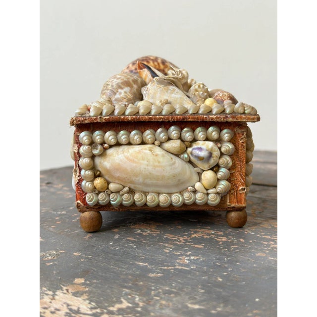 Antique Victorian Shell Encrusted Box, Circa Early 20th Century | Chairish