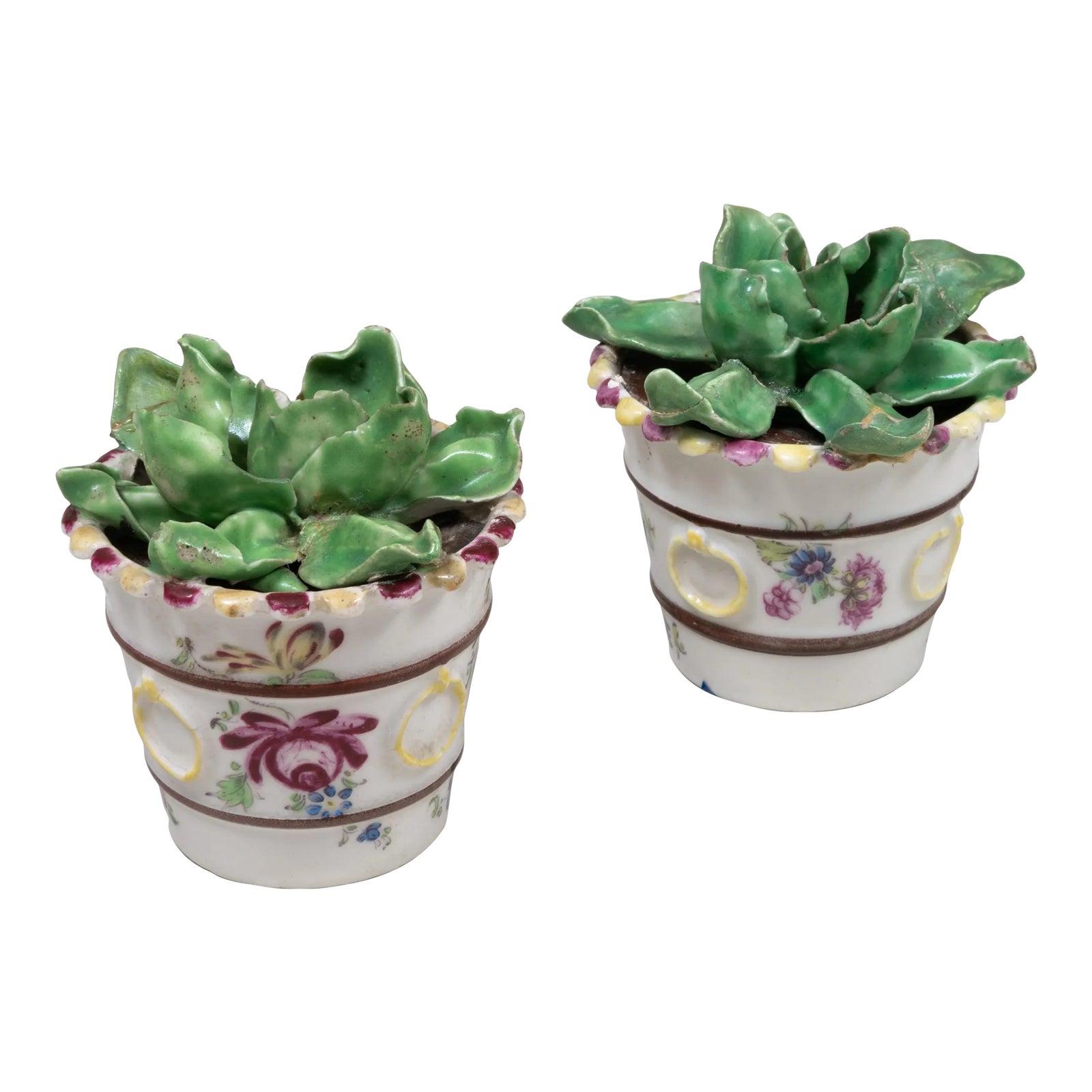 Antique 18th Century Bow Porcelain Flower Pots Circa 1750 - 1760 - a ...