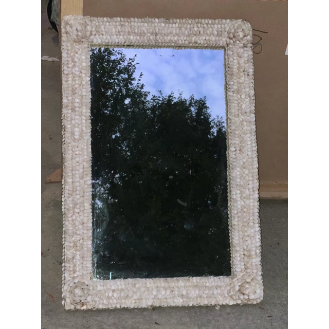 1970s Large Shell Mirror | Chairish