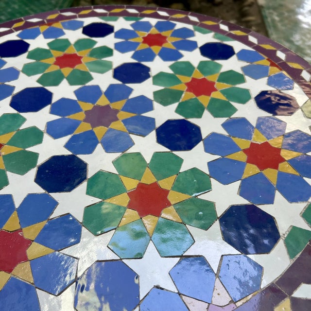 Handcrafted Zellige Moroccan Tile Table | Chairish