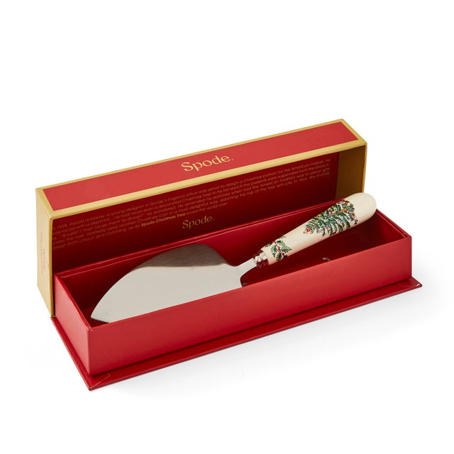 Spode Christmas Tree Cake Knife/Server 10" | Chairish