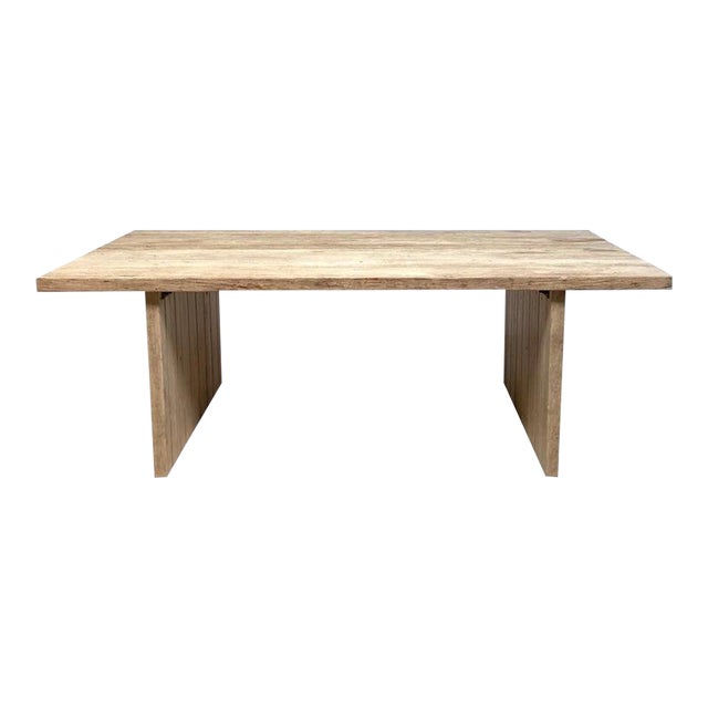 Custom Made Reclaimed Elm Wood Dining Table | Chairish