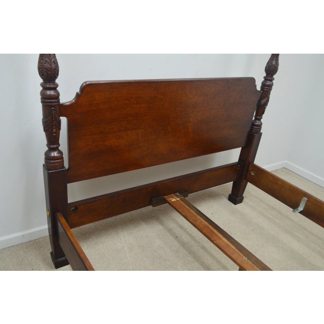 Henredon Mahogany Queen Poster Bed | Chairish