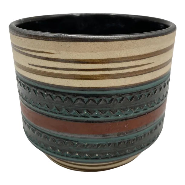 West German Ceramic Flower Pot, 1950s | Chairish