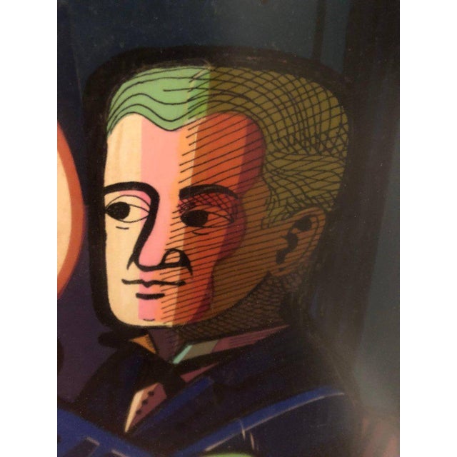 1960s Vintage Thom Vromen Signed Colored Lithograph Print of Thomas ...