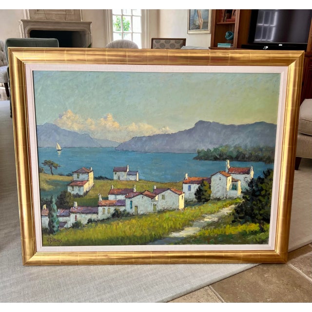 "On the Spanish Coast" Seascape Oil Painting by Artist Henry Barnes ...