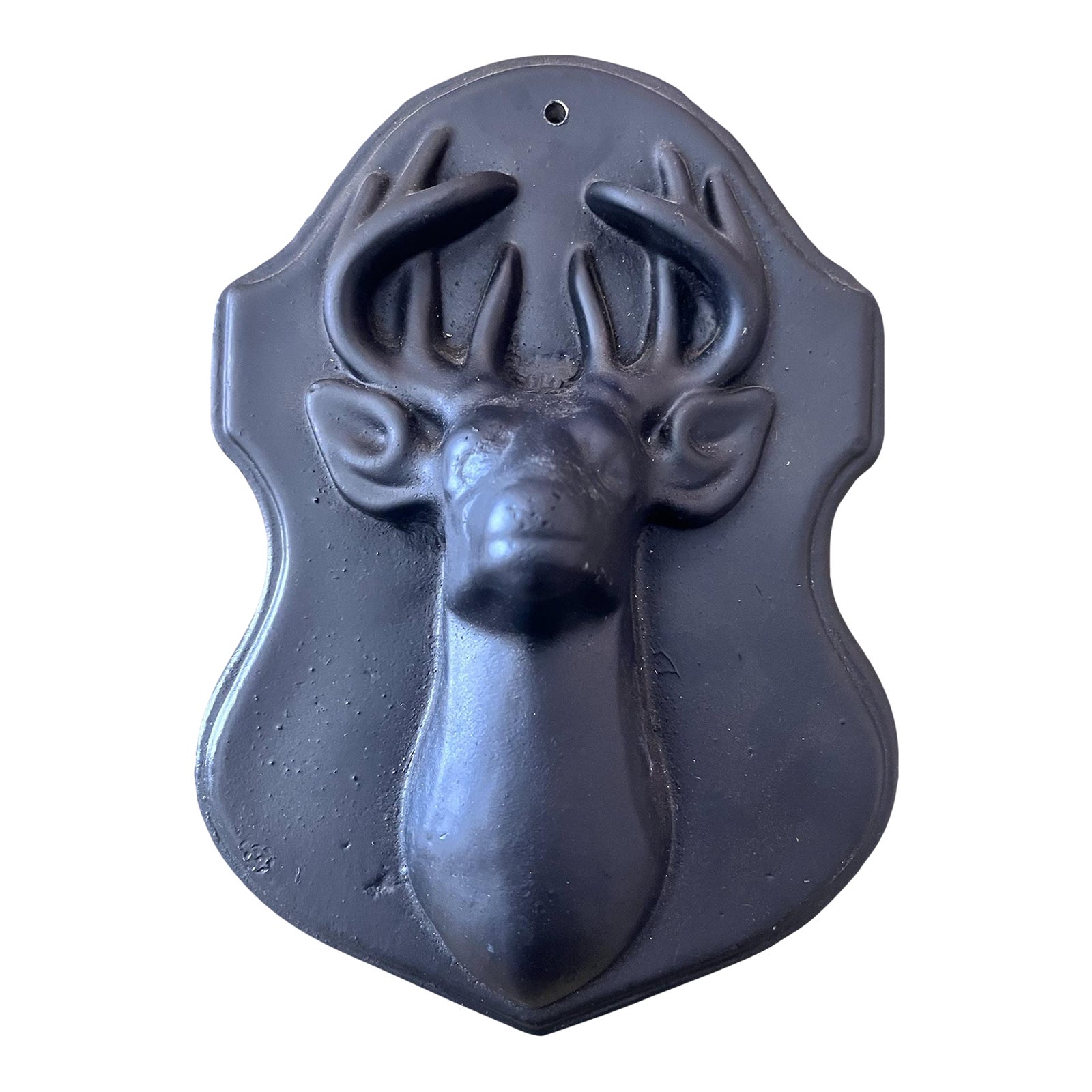 Vintage Cast Iron Buck Deer Stag Animal Plaque | Chairish