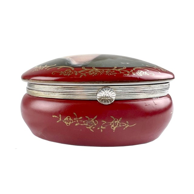 18th Century Limoges Fleur De Lis Trinket Box | Chairish