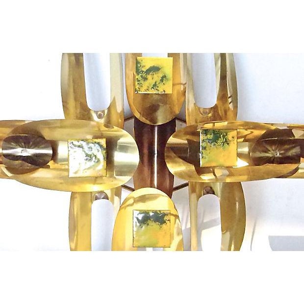 William Vose Mid-Century Gold Metal Wall Sculpture | Chairish