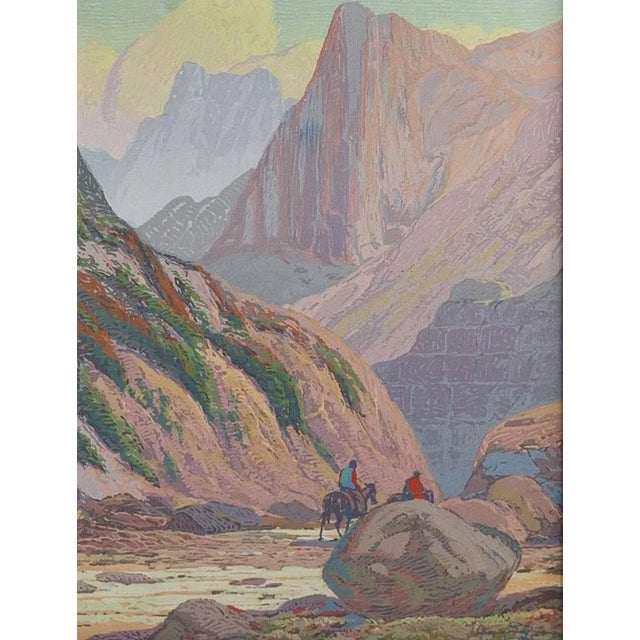 Vintage Fred Grayson Sayre High Desert Mountain Landscape Serigraph ...