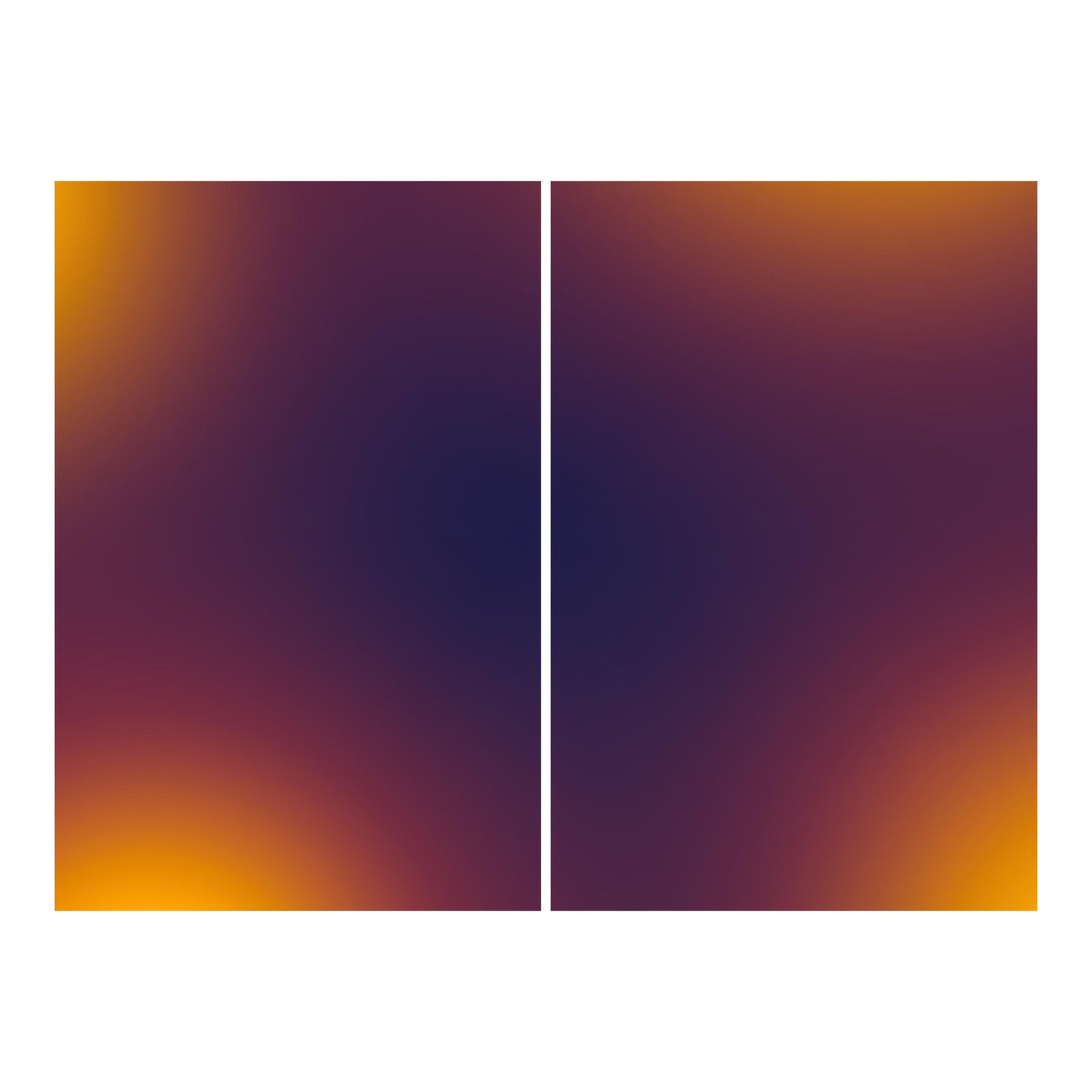 2025, Abstract Ethereal, Limited Edition Giclée Diptych of Reverse ...