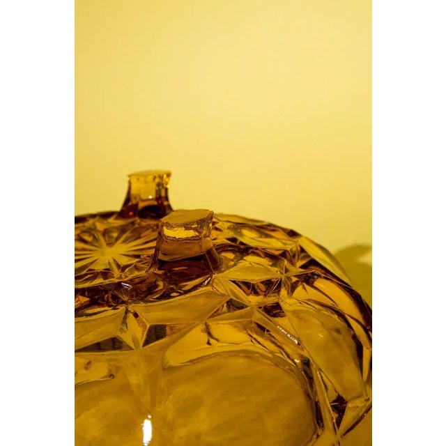 Vintage Amber Glass Fruit Bowl | Chairish