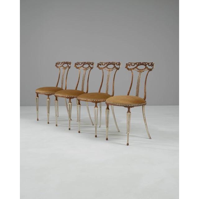 20th Century Italian Metal Dining Chairs, Set of 4 | Chairish