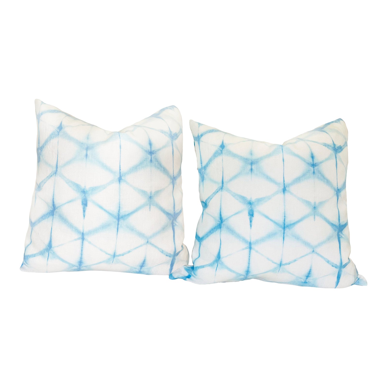 Michelle Mathis "Aqua Collection" Fish Tale Shibori Pillow Covers- Set ...
