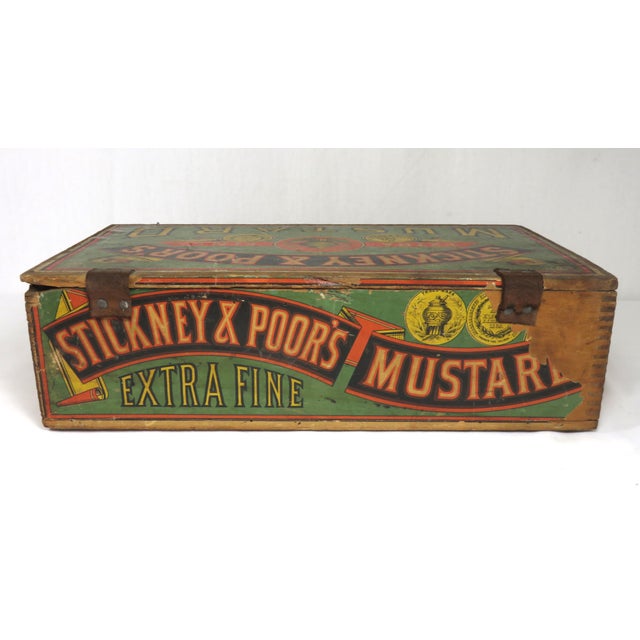 Antique Americana Country Store Mustard Crate | Chairish