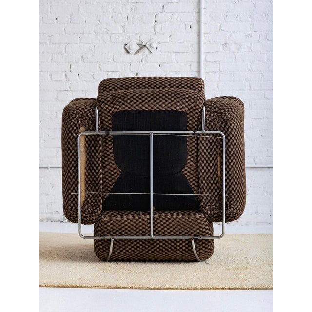 Italian Chrome Wrapped Chair in the Style of Adriano Piazzesi | Chairish