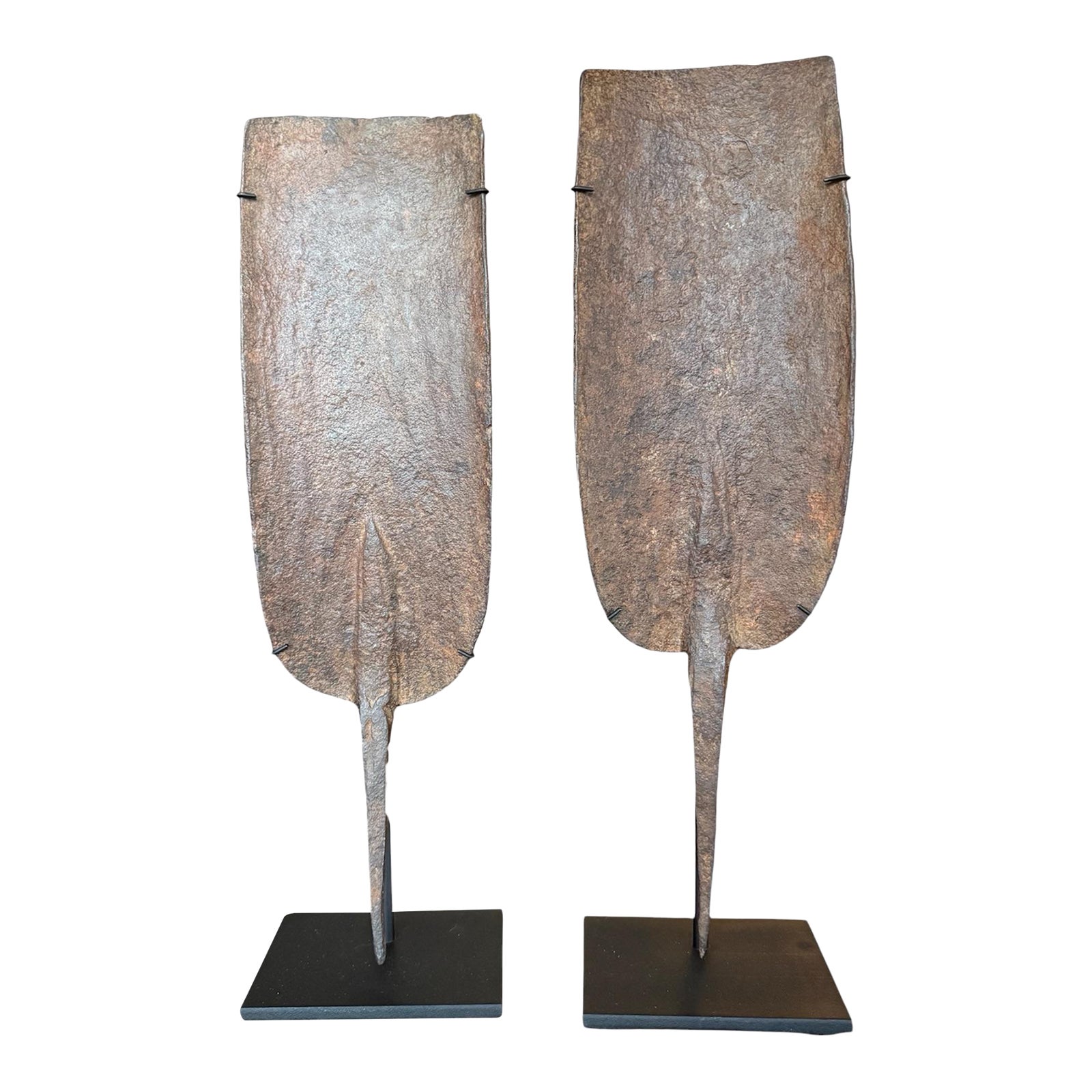 Antique Nigerian Sculptural Mounted Iron Currency | Chairish