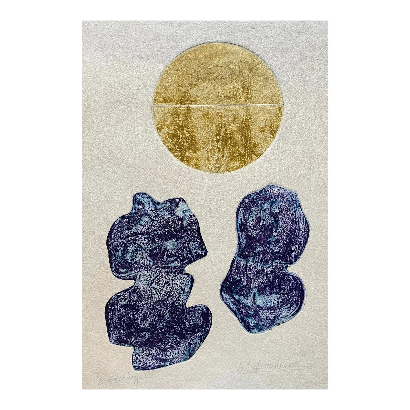 1980 Modern Abstract Etching | Chairish