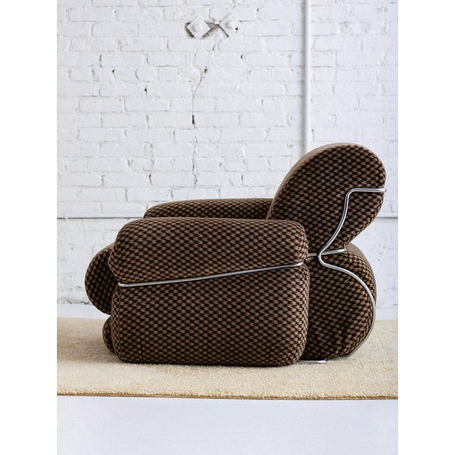 Italian Chrome Wrapped Chair in the Style of Adriano Piazzesi | Chairish