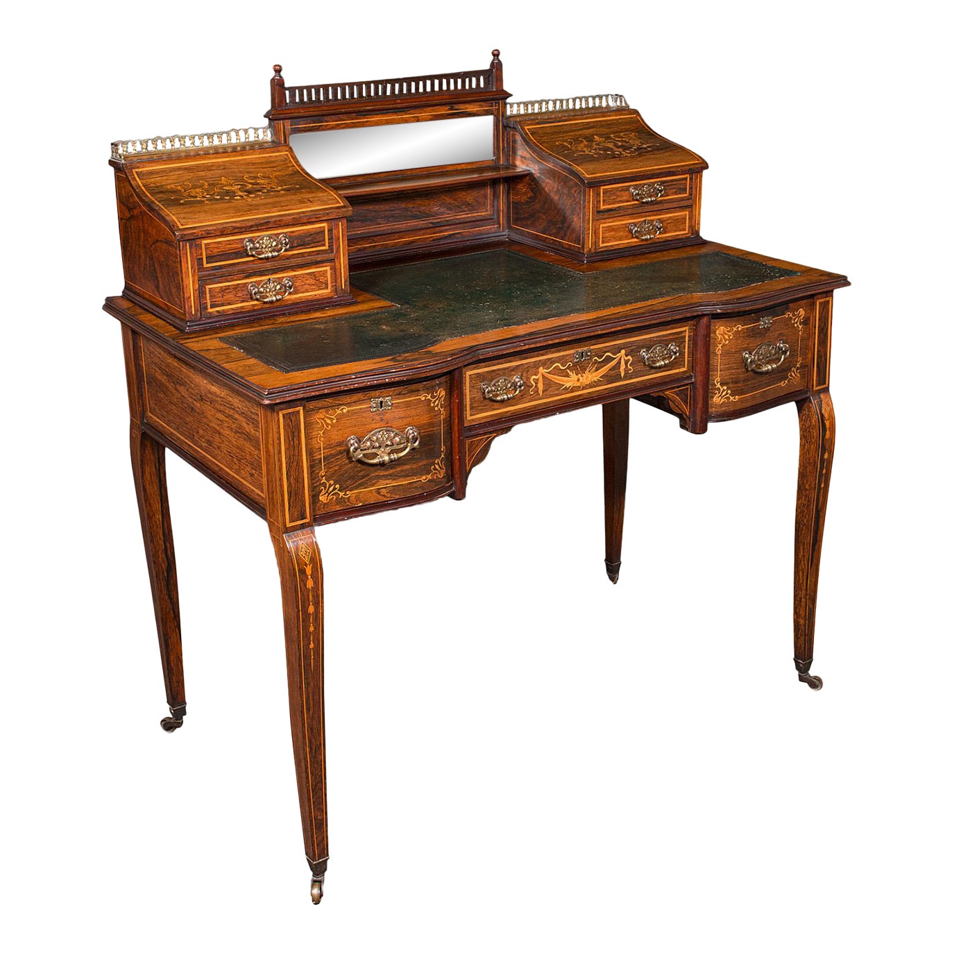 Antique Gents Correspondence Desk, English, Writing Table, Victorian ...