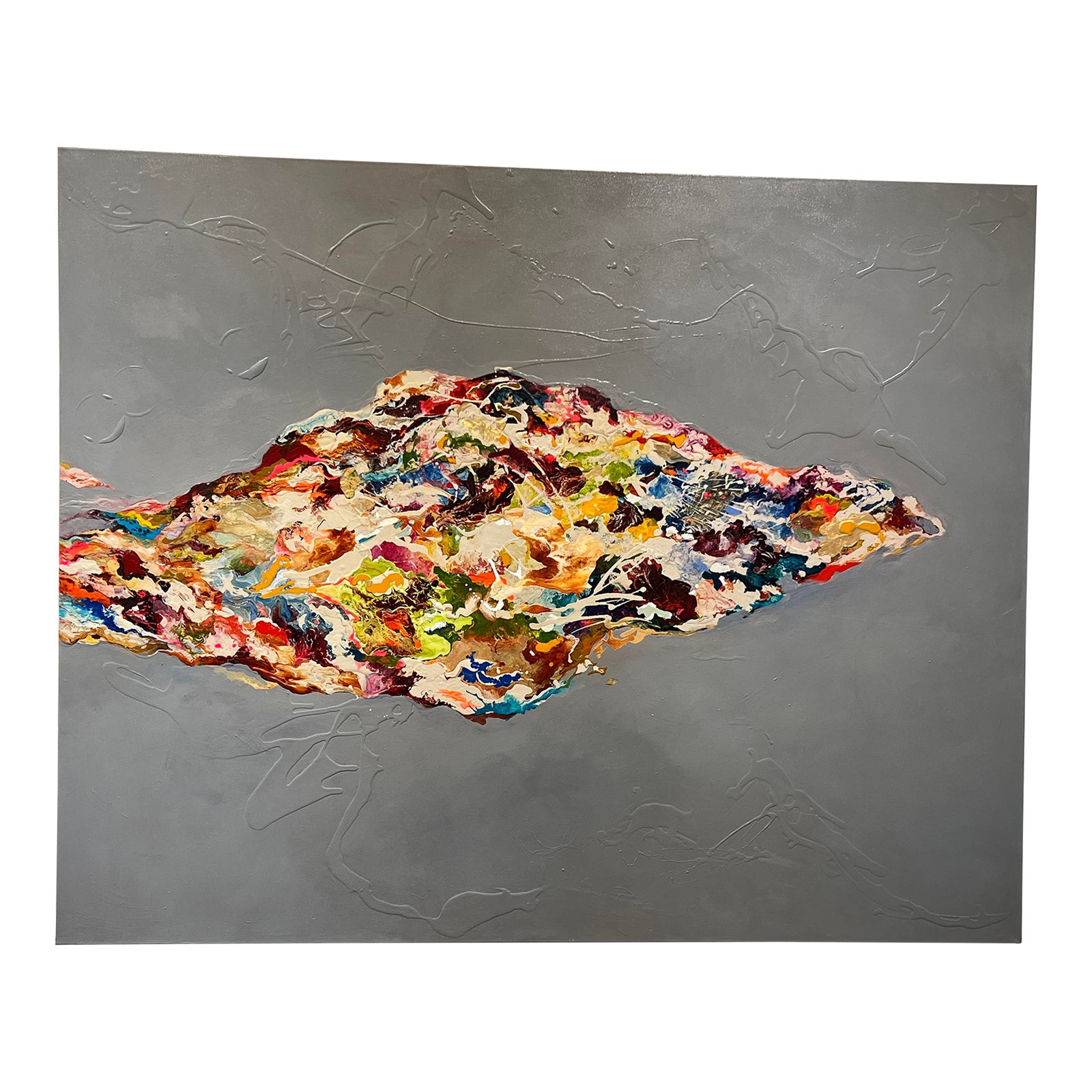 Abstract Contemporary Acrylic Painting on Canvas by Elyse Martin | Chairish