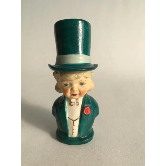 Vintage Salt & Pepper Shaker Man & Top Hat - a Pair | Chairish