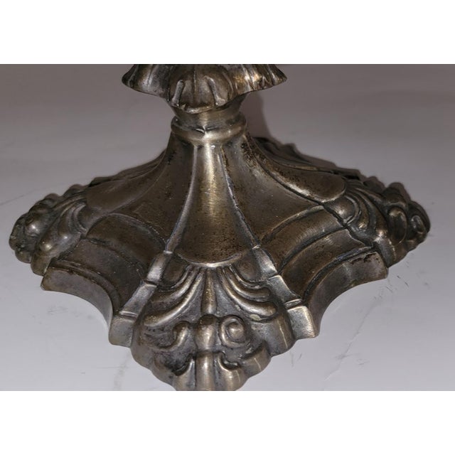 Pair of 1910s Art Nouveau Silverplate Three-Arm Candelabra With Swirl ...