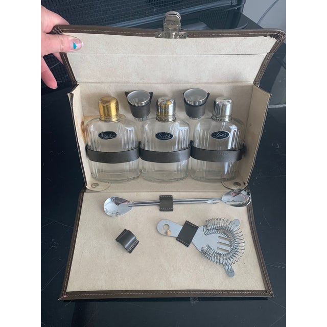 Mid-Century Modern Traveling/Portable Alcoholic Bar Kit - 8 Piece Set ...