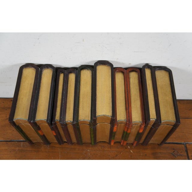 Late 20th Century Maitland - Smith Tooled Leather Faux False Library ...