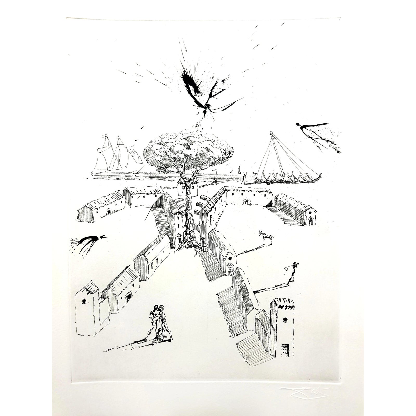 Salvador Dali - The Drawers - Original Etching 1967 | Chairish