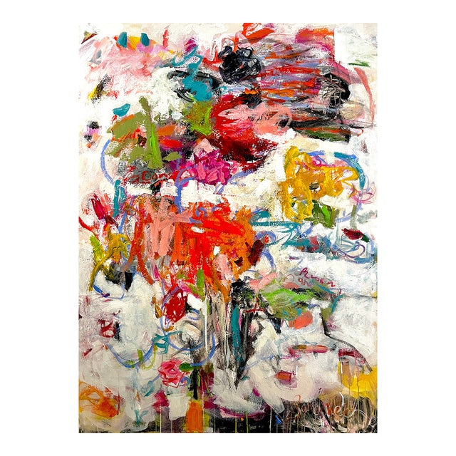 Wake Up Call , an Original Acrylic Abstract Painting | Chairish