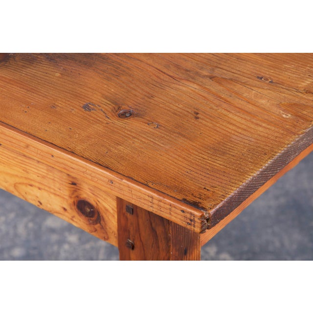 Antique French Farmhouse Rustic European Pine Dining Harvest Table ...