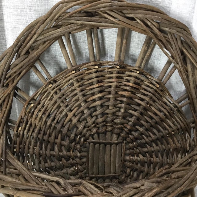 Fall Trend-Rustic Euro: Chic Vintage Wicker Wall Basket | Chairish