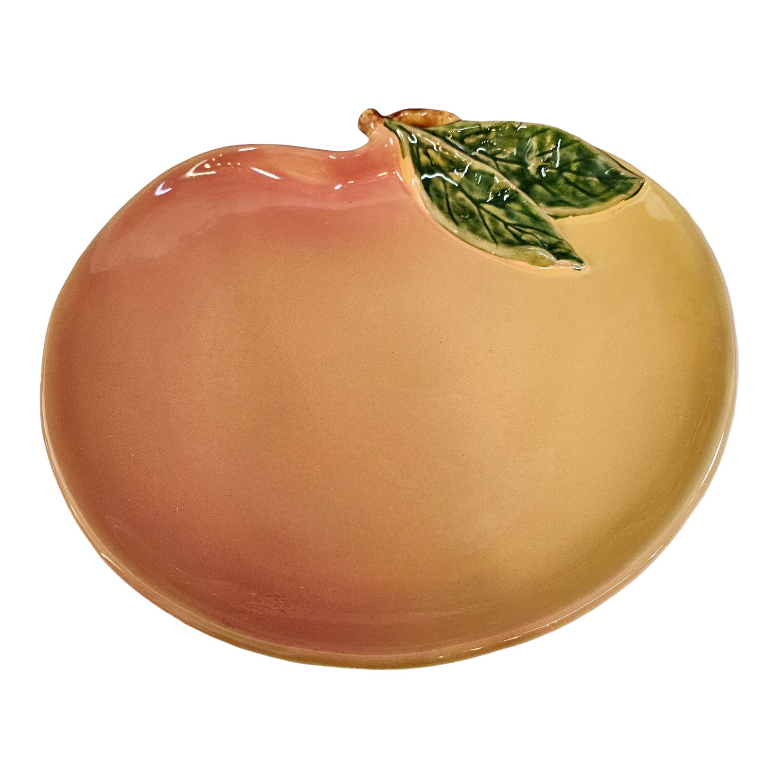 Barbara Eigen Platter by Block Molde Peach Shaped Dish | Chairish