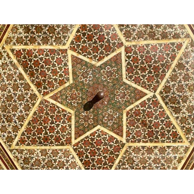 Crafted Large Middle Eastern Micro-Mosaic Inlaid Marquetry Lidded Box ...