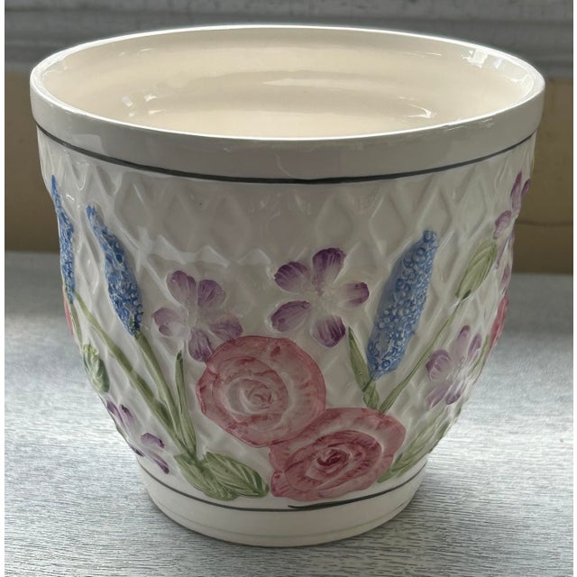 Vintage Floral Cachepot by Ben Rickert | Chairish