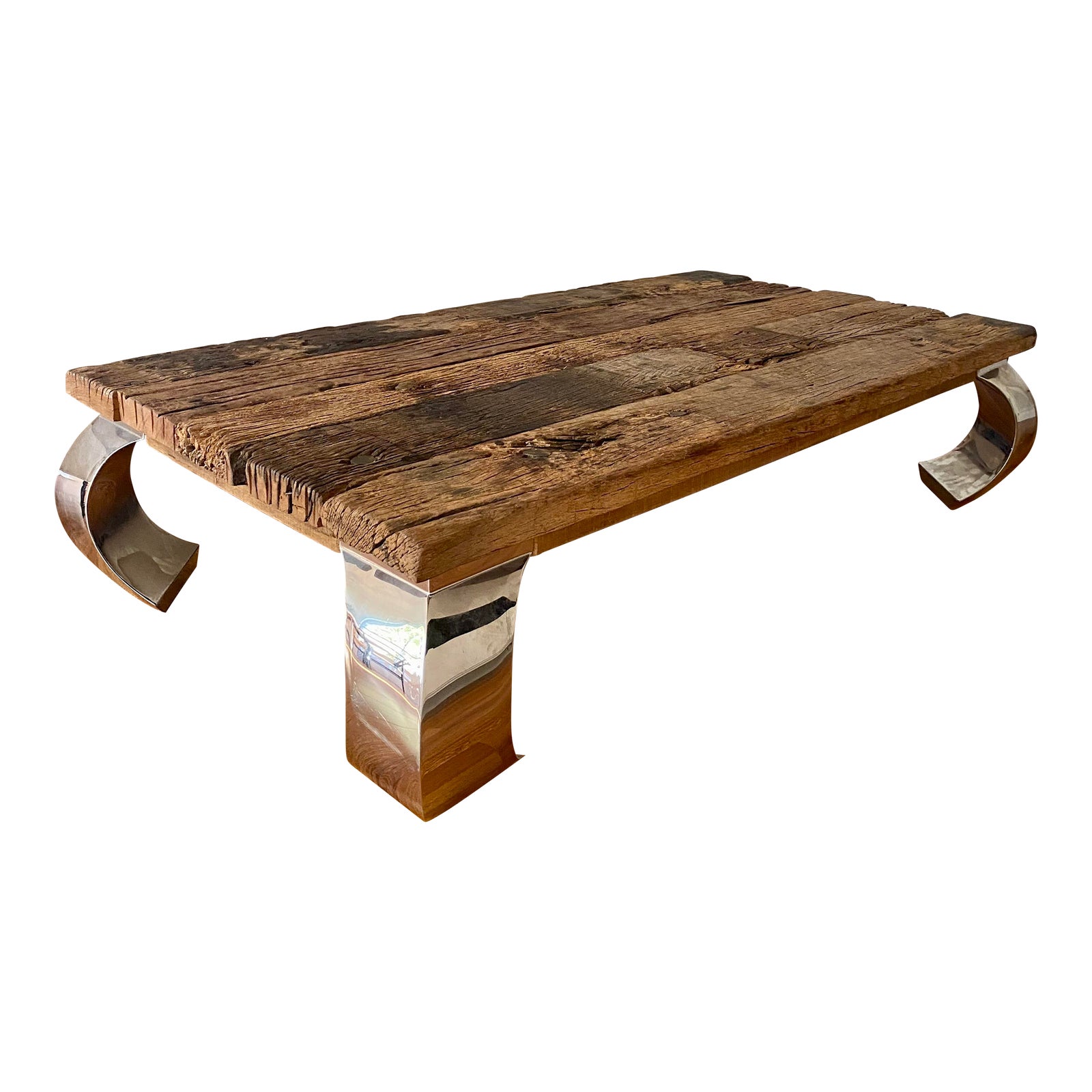Vintage Railroad Tracks Redesigned Into a Wooden Coffee Table With a ...