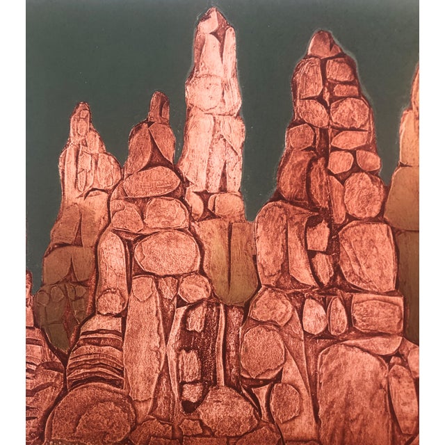 1960s Mid-Century Modern Collagraph by John Ross | Chairish