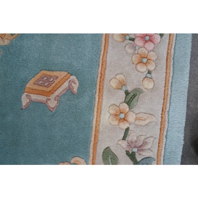 Vintage Chinese Wool Area Rug 4' X 6' | Chairish