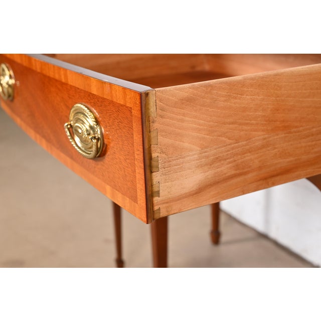 Kindel Furniture Federal Inlaid Mahogany Bow Front Sideboard Credenza ...