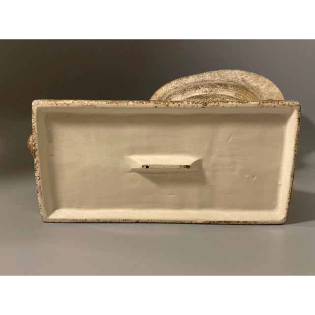 Mid-Century Modern Ceramic Cornucopia Vase | Chairish