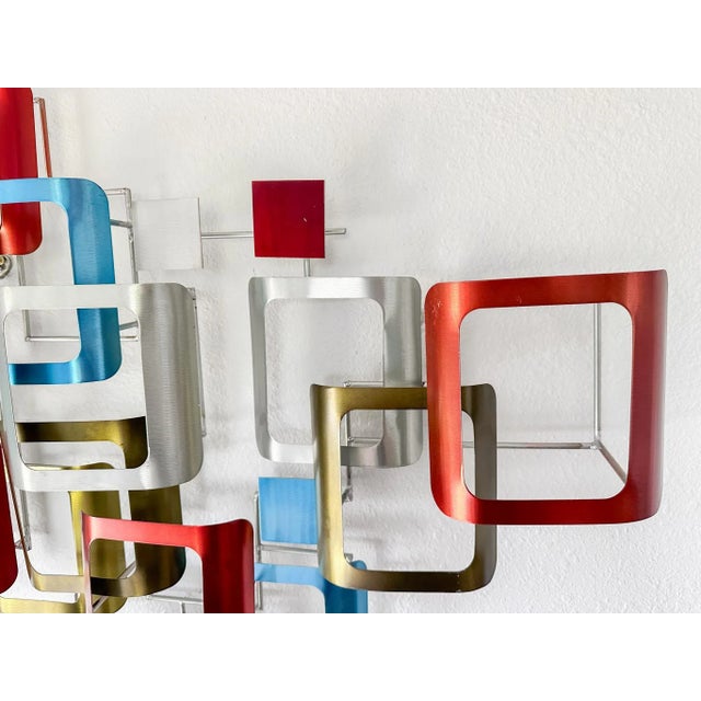 Retro Modo Metal Wall Sculpture Art by JasonW Studios Signed | Chairish