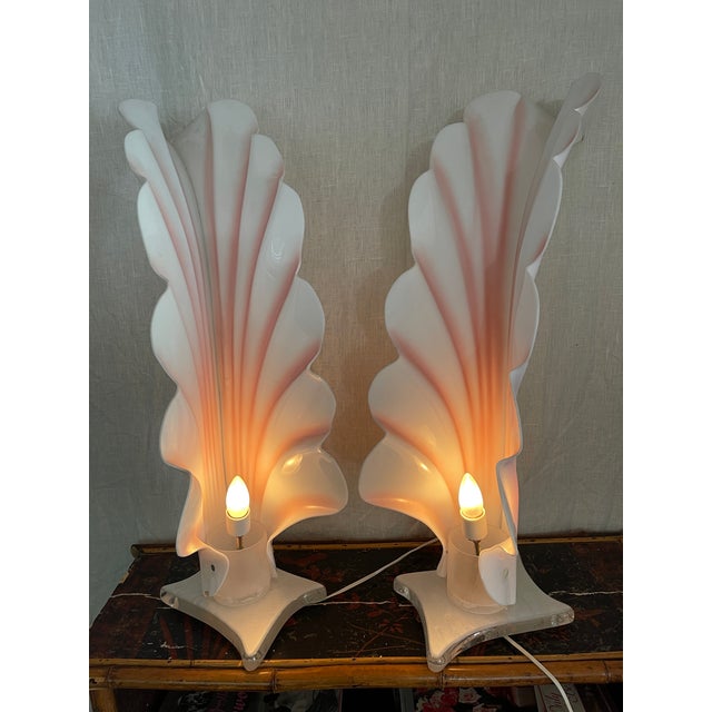 Pair 1970's Roger Rougier Mid-Century Table Lamps | Chairish
